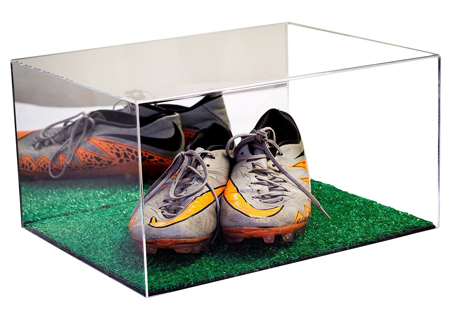 Deluxe Acrylic Cleat Shoe Display Case with Turf Floor and Mirror (A026 ...