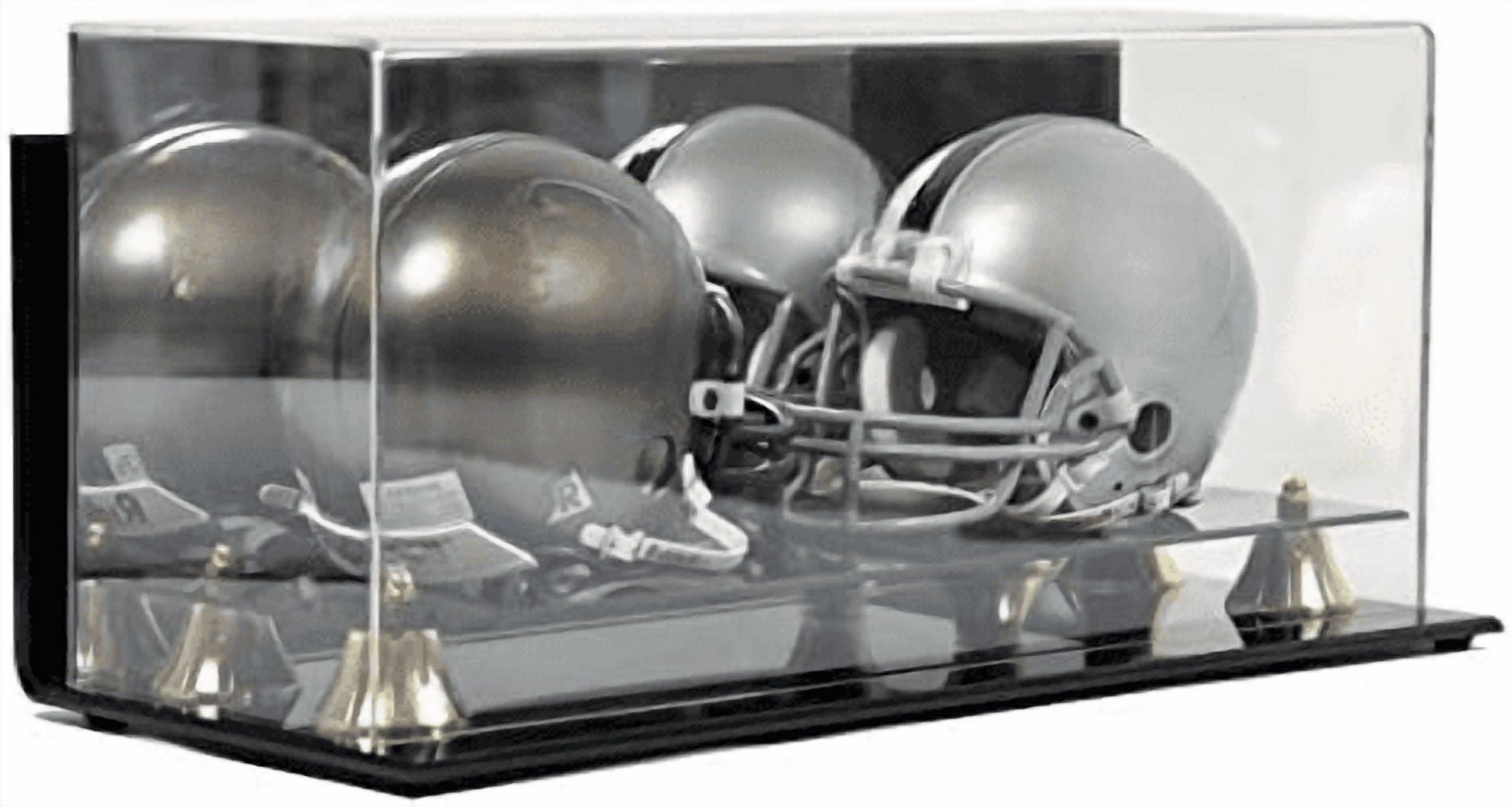 Deluxe Acrylic Double Mini Helmet Display CASE - Wall MOUNTABLE ...