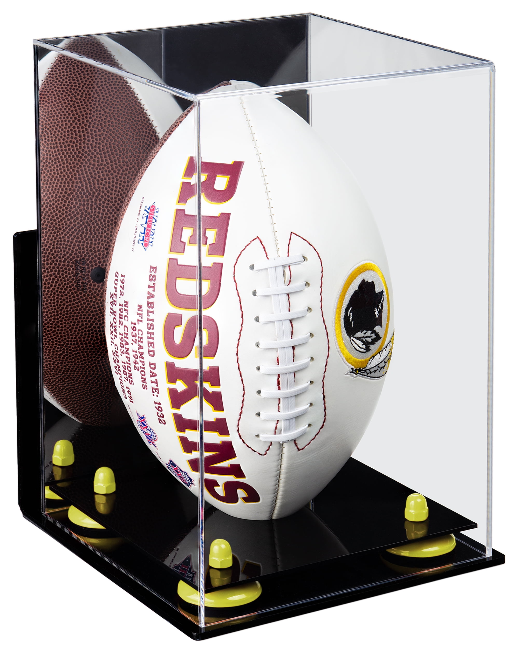 Deluxe Acrylic Football Display Case Vertical with Mirror, Wall Mount ...