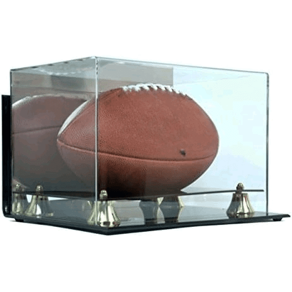 Deluxe Acrylic Football Display Case - Wall Mountable$$Storage ...