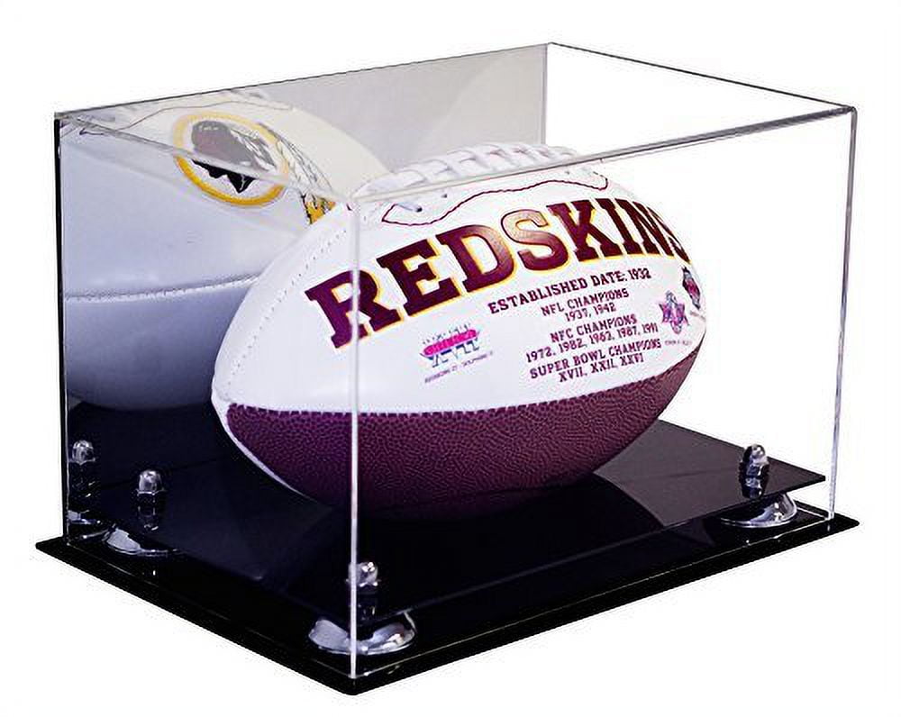 Deluxe Acrylic Football Display Case with Silver Risers and Mirror ...