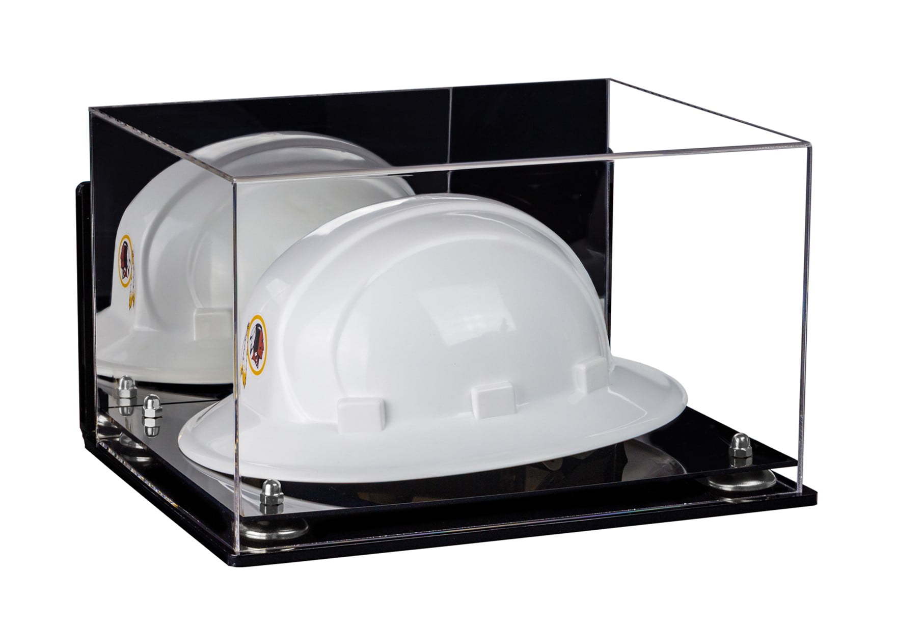 Deluxe Acrylic Large Helmet - Hard Hat Display Case with Mirror, Wall ...
