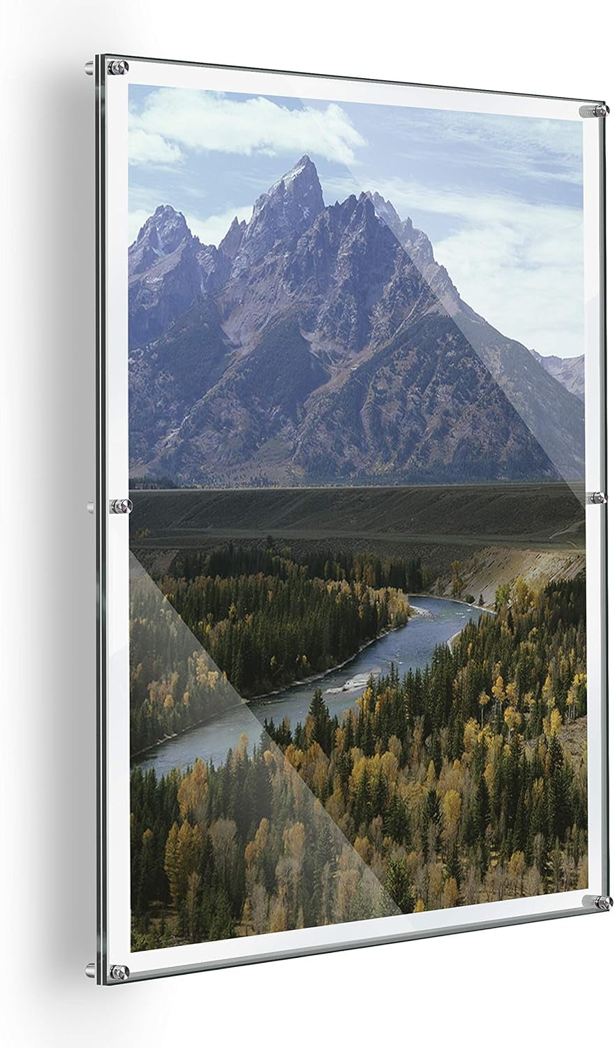 Deluxe Acrylic Standoff Wall Frame, Clear (24" x 36") - Walmart.com