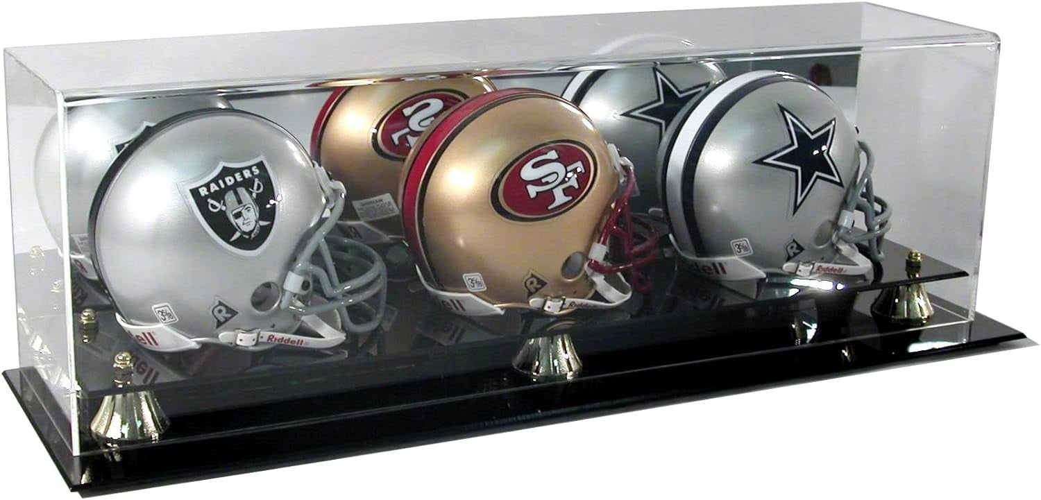 Deluxe Acrylic Triple MINI Football Helmet Display Case - Walmart.com