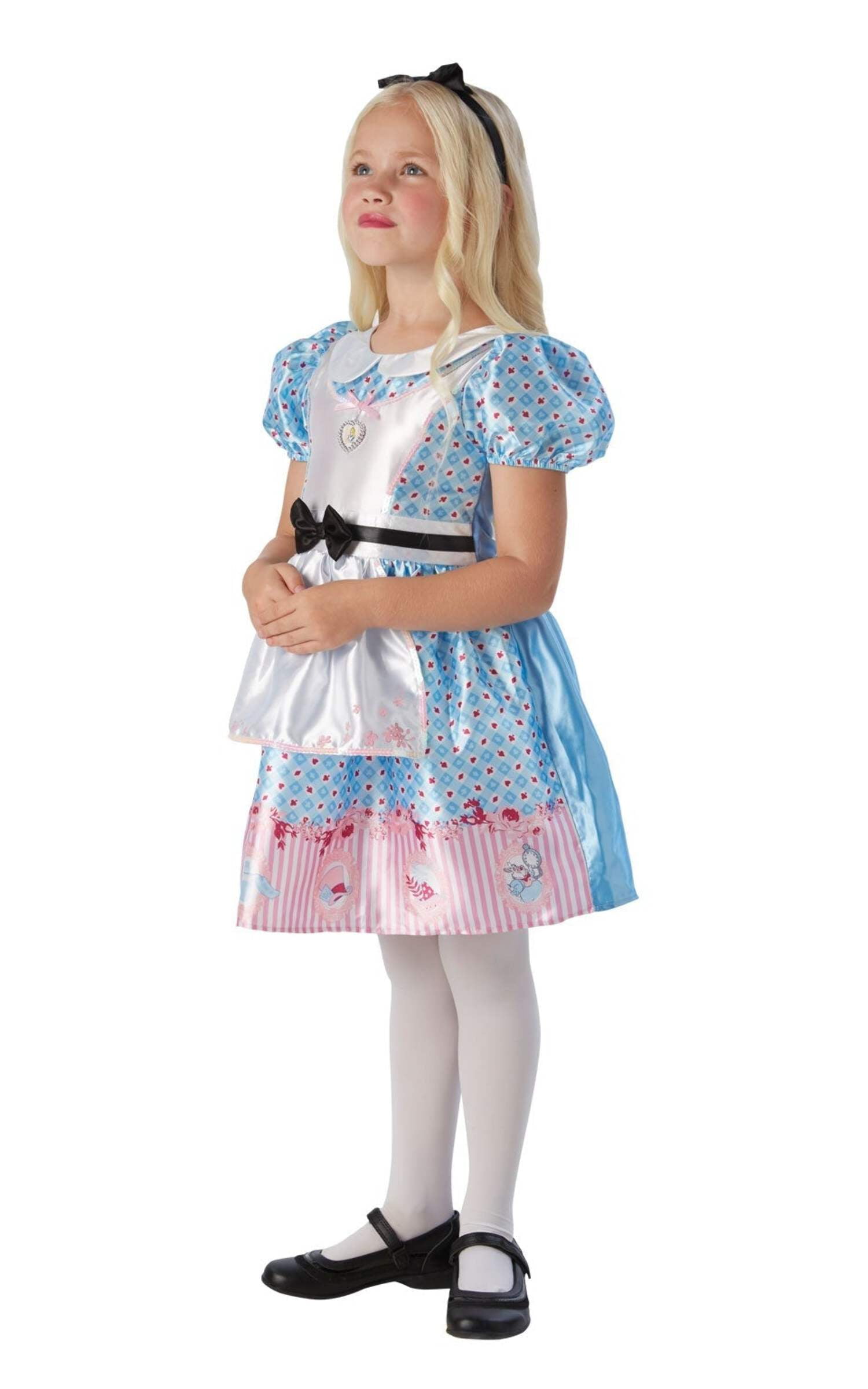 Deluxe Alice In Wonderland Costume Disney Small Female Kids Blue Fancy ...