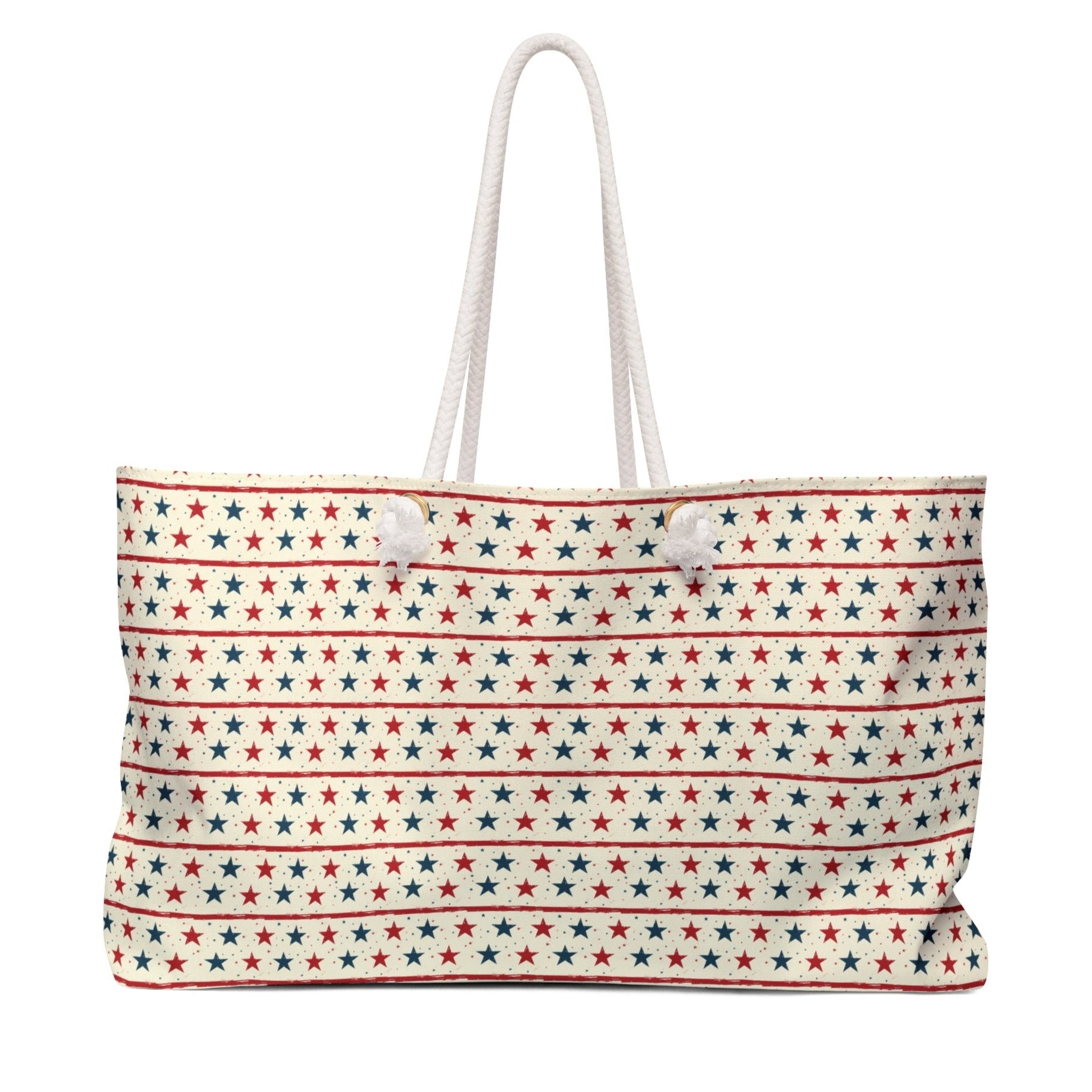 Deluxe Americana Tote & Beach Bag with Stars and Stripes Design (24" × ...