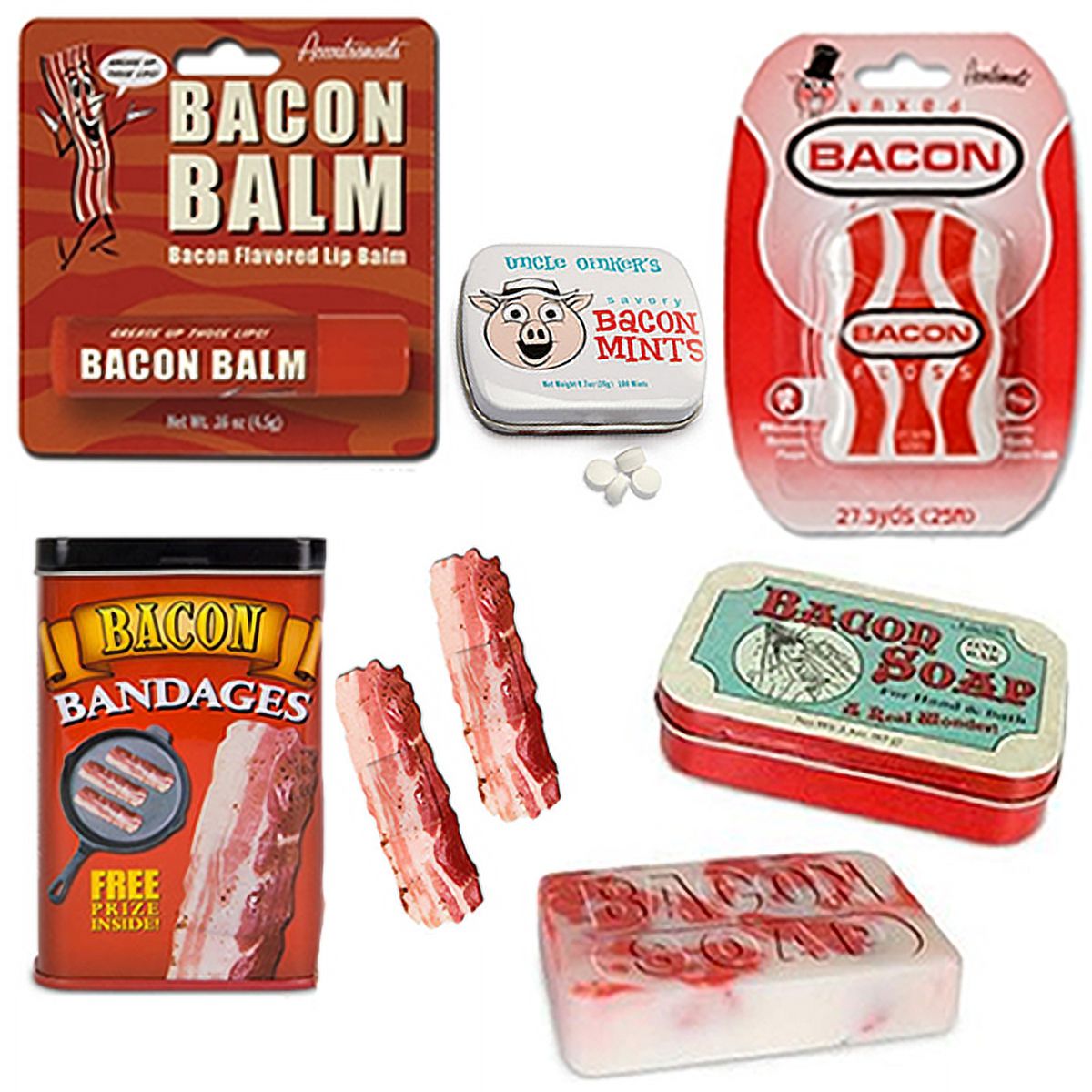 Deluxe Bacon Bath & Grooming Kit (5pc Gift Set) - Bacon Bandages ...