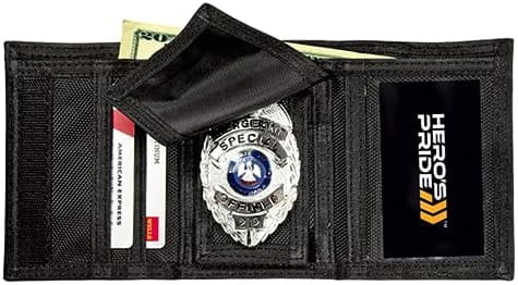 Deluxe Ballistic Tri-Fold Wallet - Police Wallet with Badge Holder ...