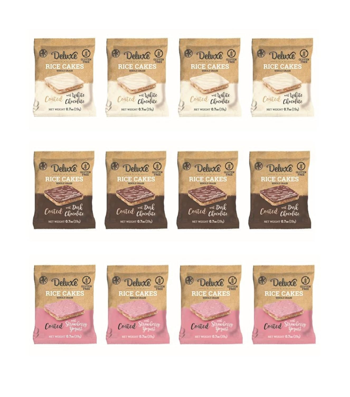 Deluxe & Bla Bla CCF19 Chocolate Covered Rice Cakes 12 Pack - Whole ...