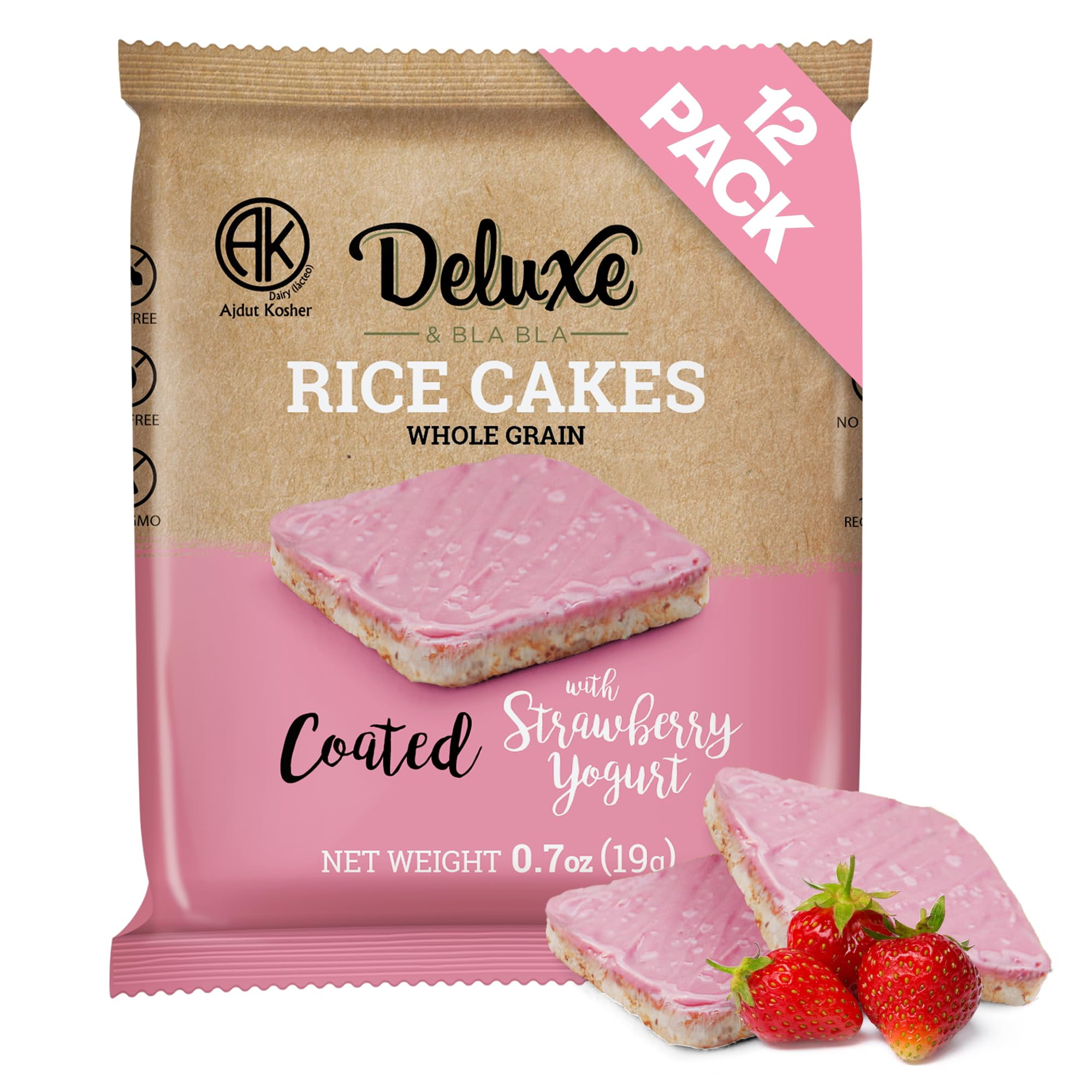 Deluxe & Bla Bla IRF13 Rice Cakes 12 Pack - Whole Grain, Gluten-Free ...