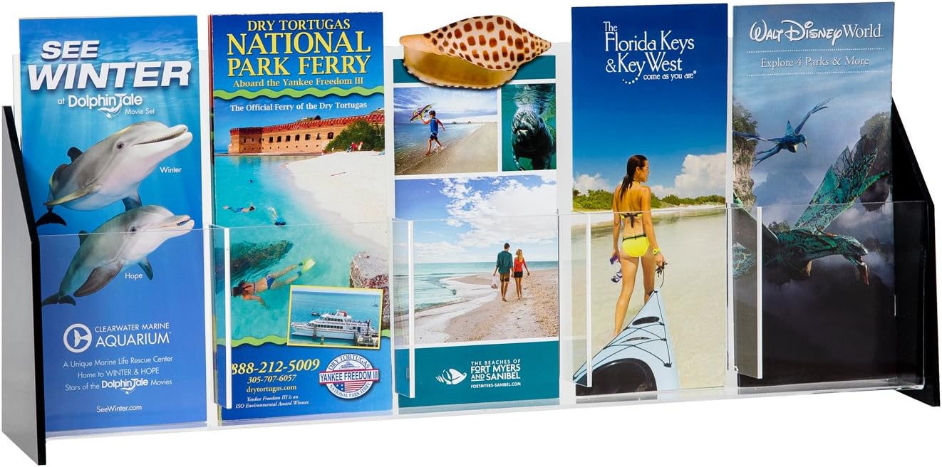 Deluxe Black Acrylic Brochure Holders for Tri-Folds - Walmart.com