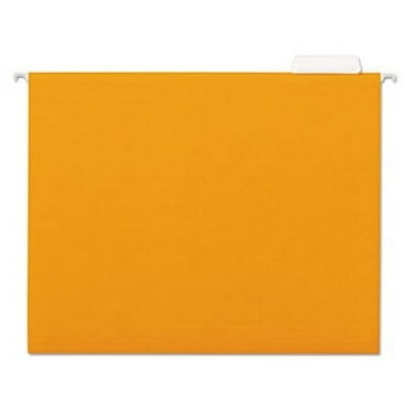 Staples Colorful Office Supplies: Yellow Hanging File Folders, 5-Tab ...