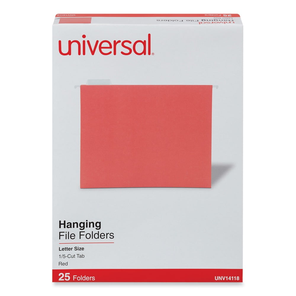 Universal UNV14118EE 1/5-Cut Tab Deluxe Bright Color Hanging File ...