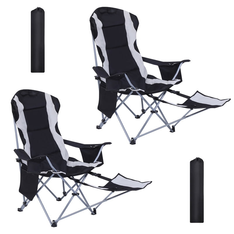 Deluxe Camping Chair with Footrest, Cooler, Storage, and Cushion ...