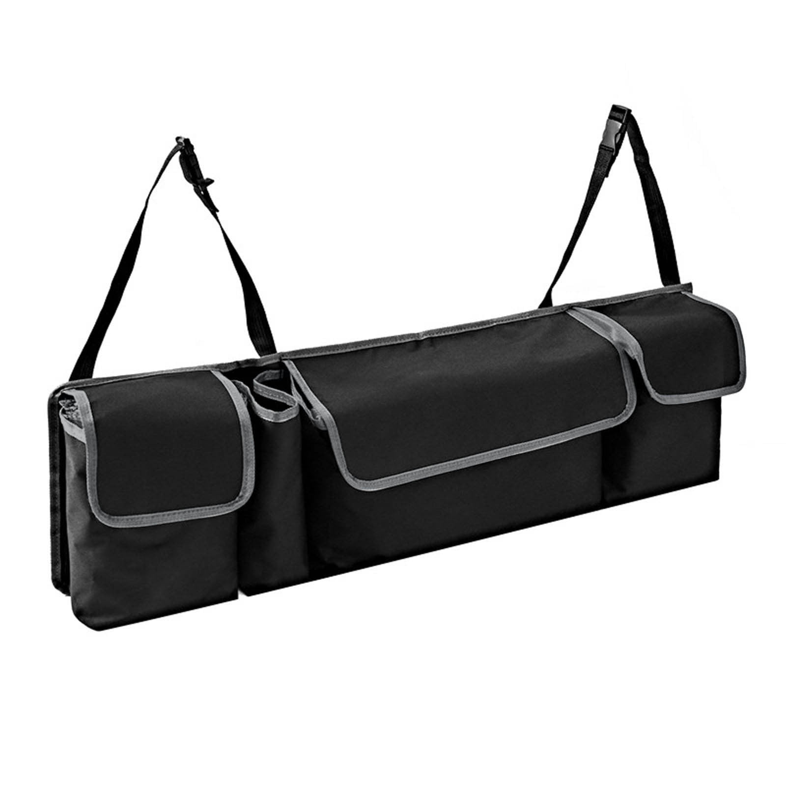 Deluxe Car Trunk Organizer with Lid - Heavy-Duty Backseat Storage Bag ...