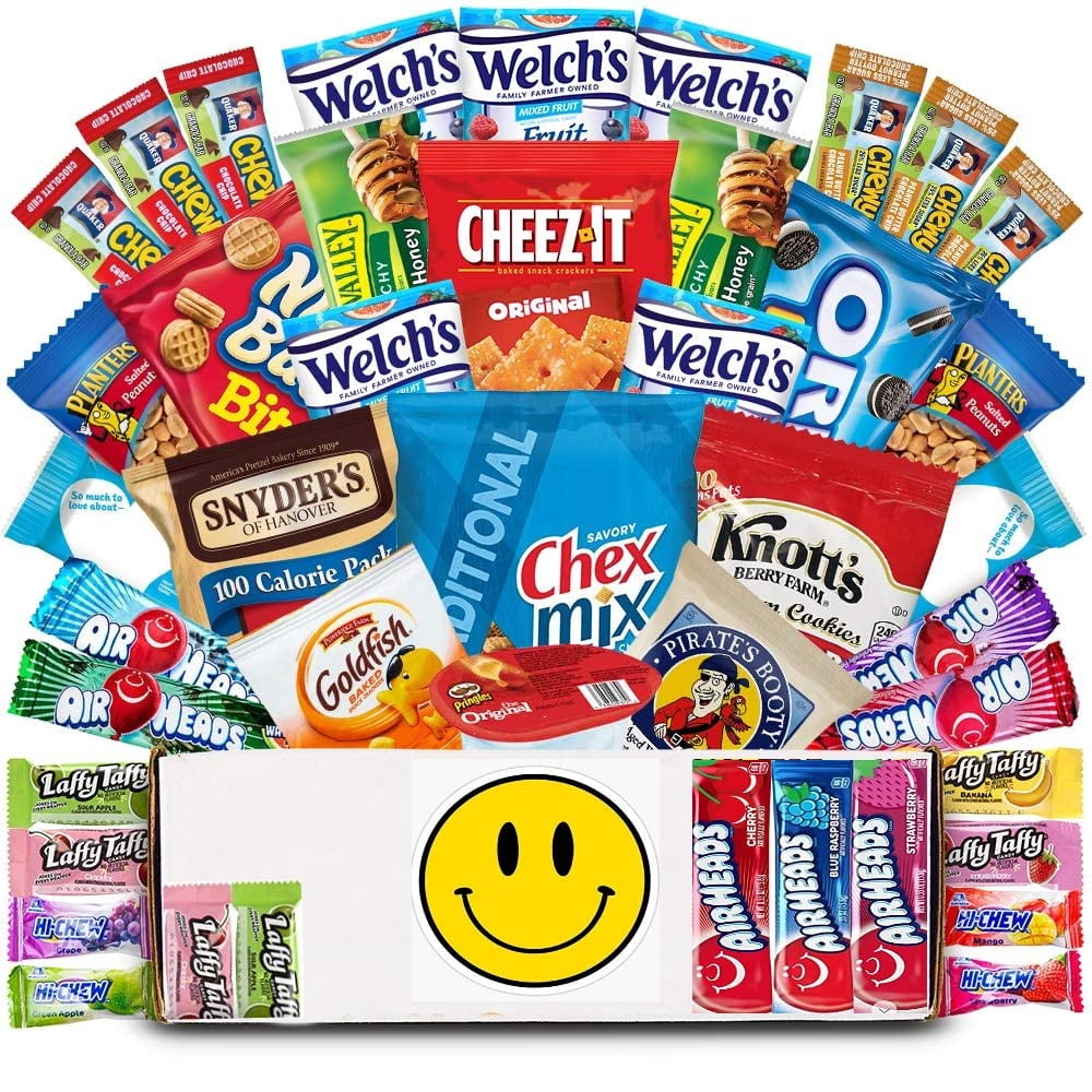 Deluxe Care Package Snacks for College Students, Finals, Snack Packs ...