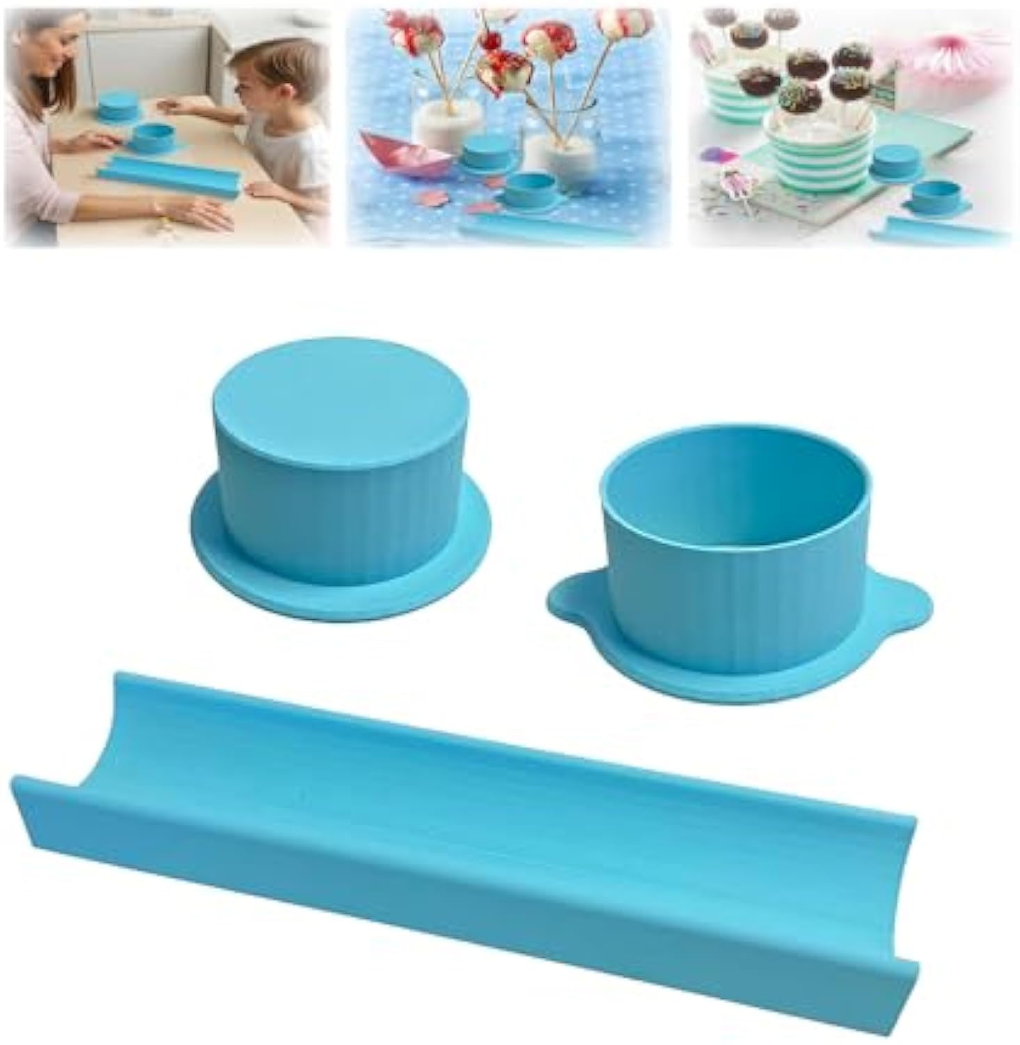Deluxe Circle Cake Pop Mold Set with 9in Tray, Cake Pop Kit, Baking ...