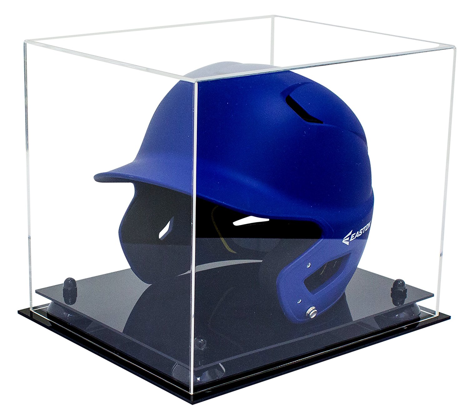 Deluxe Clear Acrylic Baseball Batting Helmet Display Case with Black ...