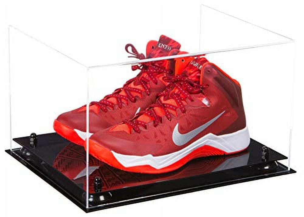Deluxe Clear Acrylic Basketball Shoe Pair Display Case with Black ...