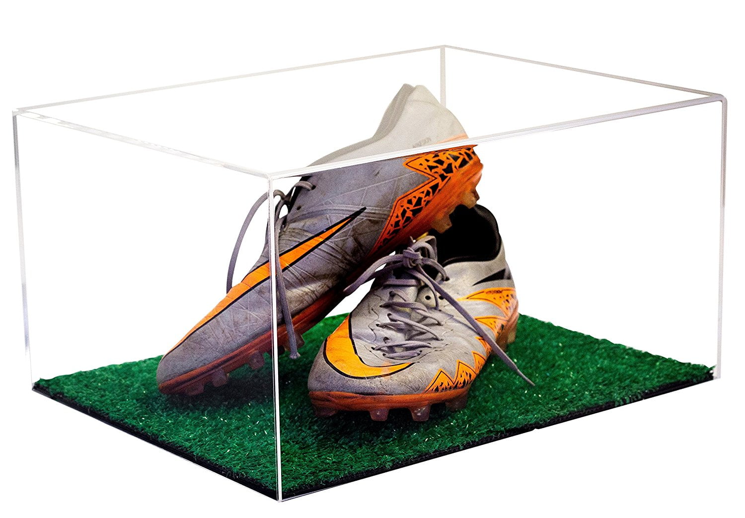 Deluxe Clear Acrylic Cleat Shoe Display Case with Turf Floor (A026-TB ...