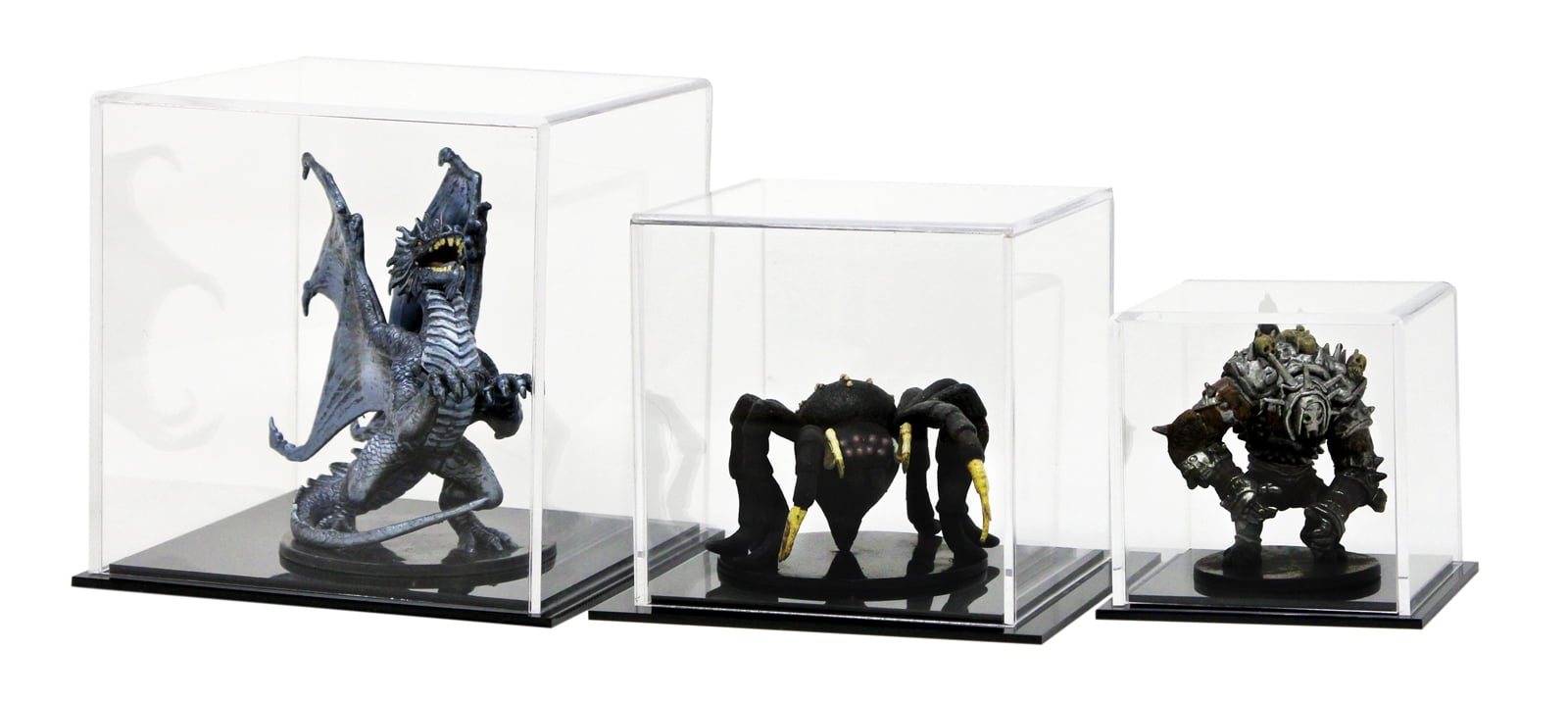 Deluxe Clear Acrylic Cube Display Nesting Risers Set of 3 with Sold ...