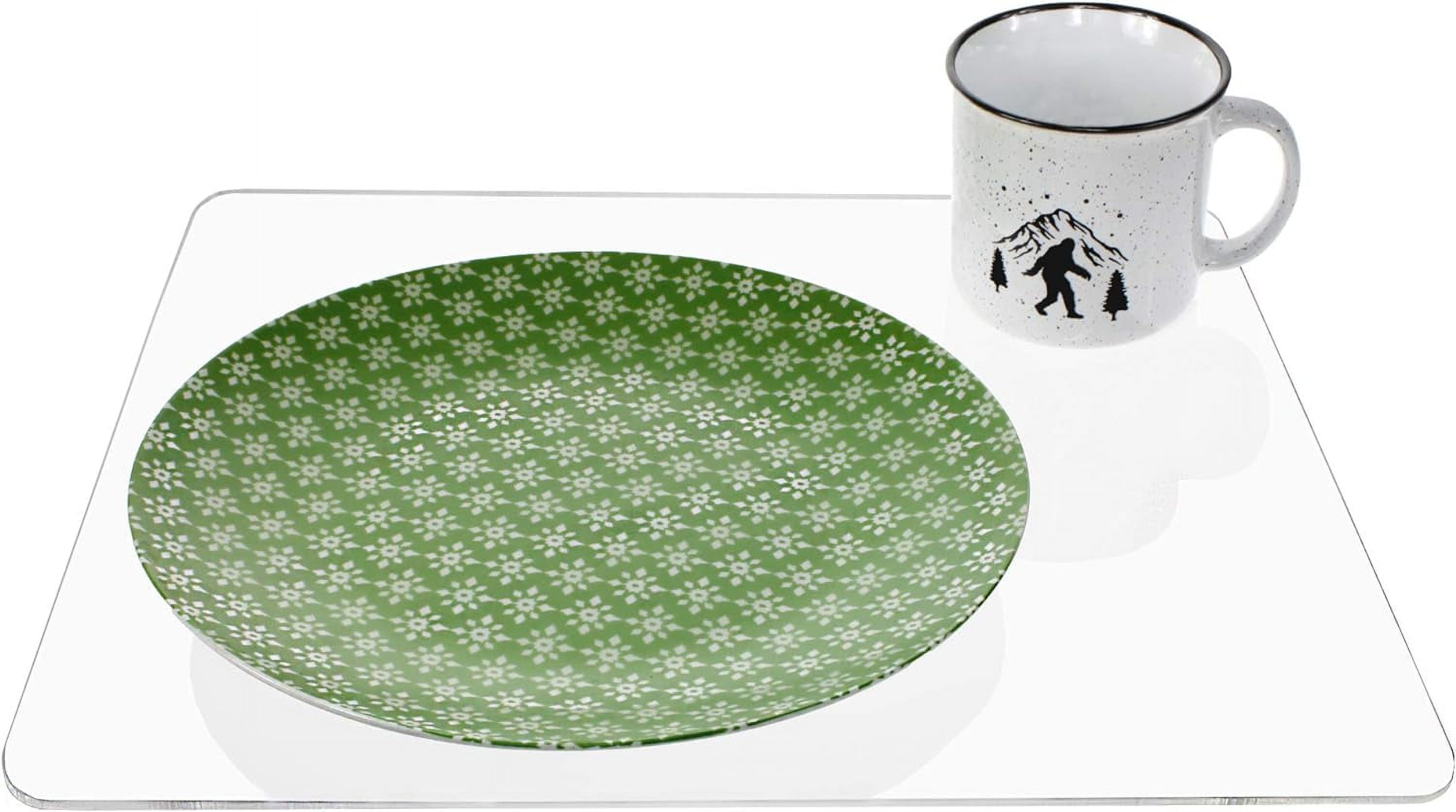 Deluxe Clear Acrylic Plastic 11-inch by 17-inch Placemat Covers ...