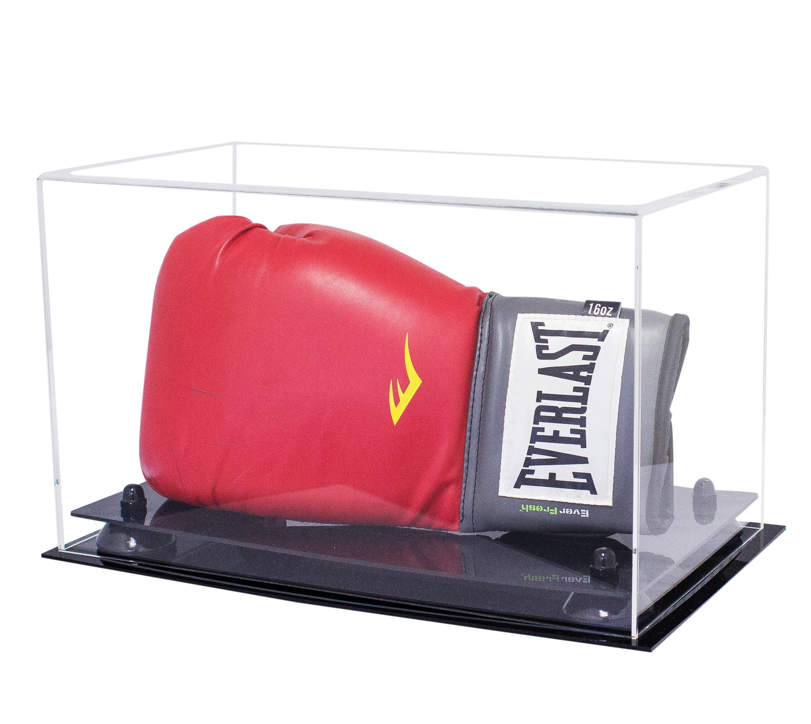 Deluxe Clear Acrylic Single or Double Boxing Glove Display Case with ...