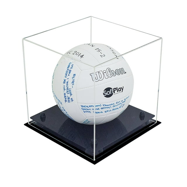 Deluxe Clear Acrylic Volleyball Display Case with Black Risers (A027-BR ...