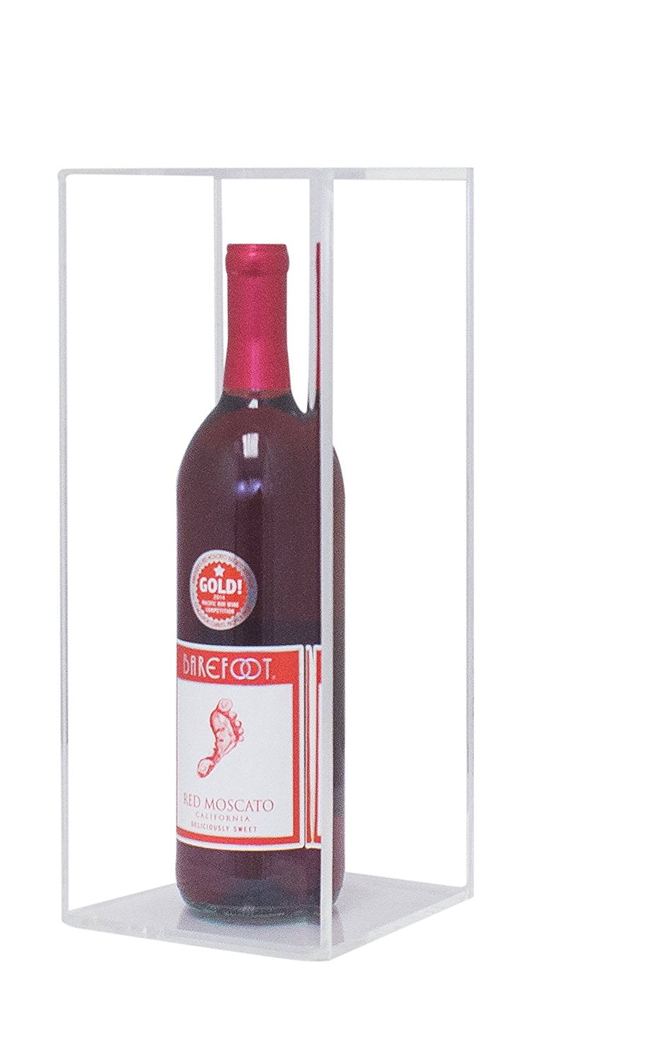 Deluxe Clear Acrylic Wine Bottle Display Case (A017-CB) - Walmart.com