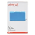 1/3 Cut Tab Legal Size Deluxe Colored Top Tab File Folders - Blue/Light ...