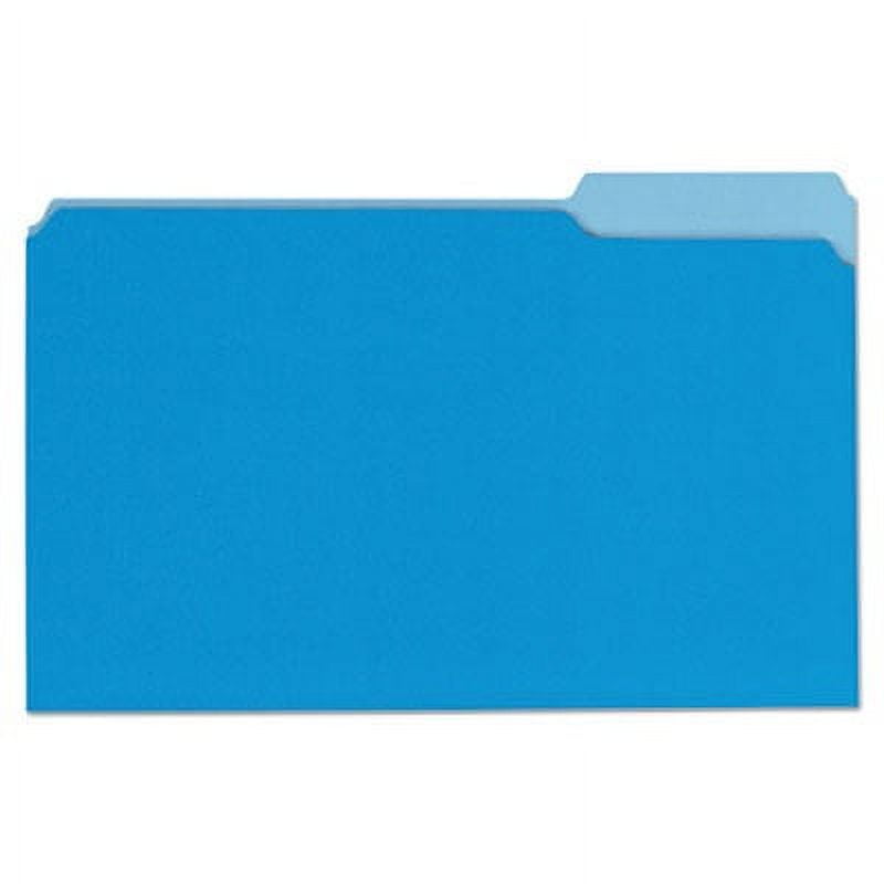 Deluxe Colored Top Tab File Folders, 1/3-Cut Tabs, Legal Size, Blue ...