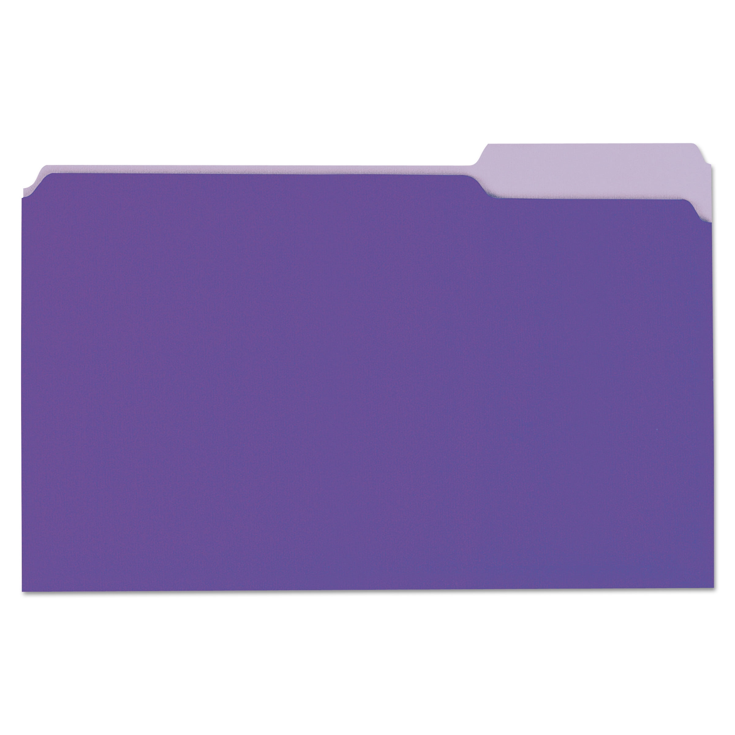 Deluxe Colored Top Tab File Folders, 1/3-Cut Tabs, Legal Size, Violet ...