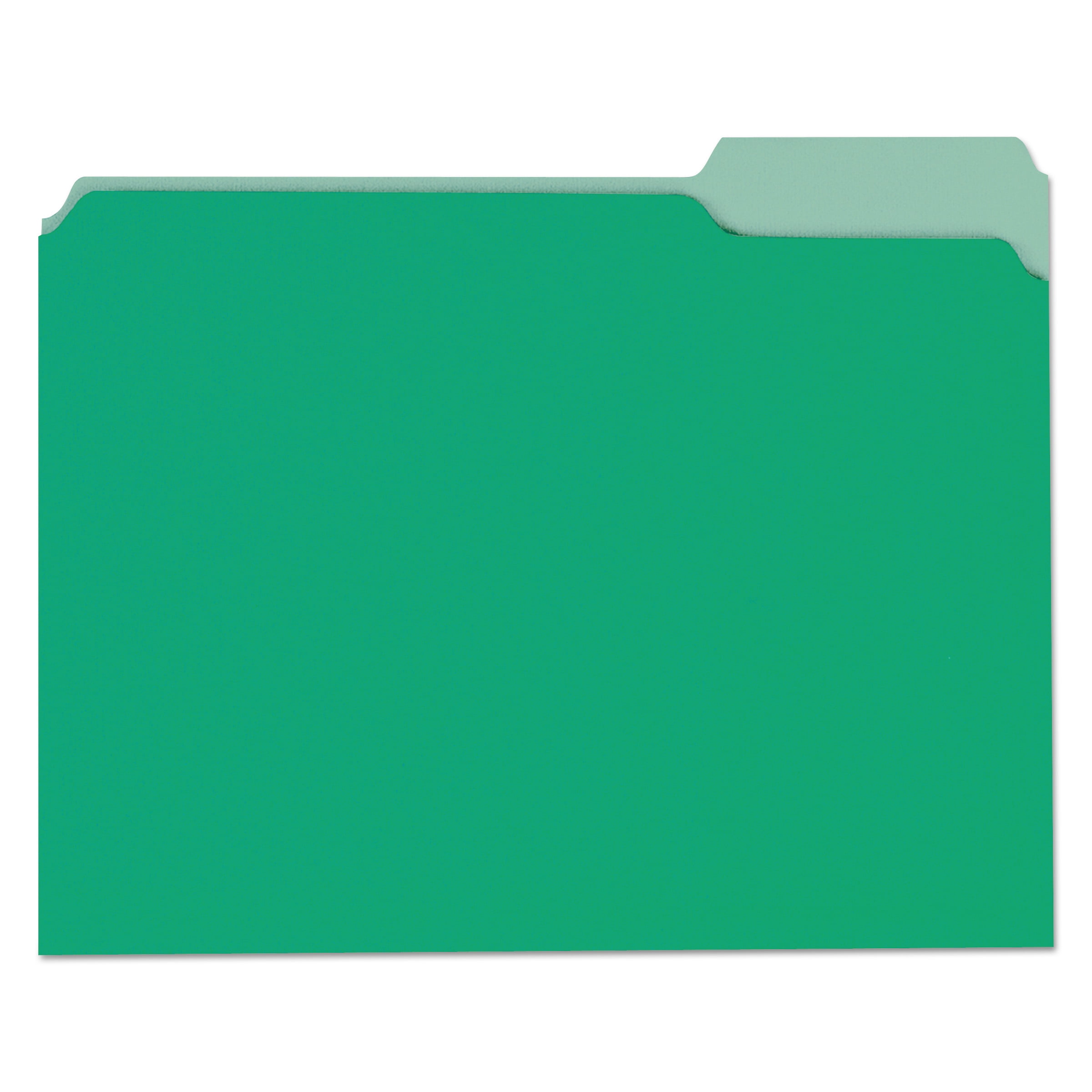 Deluxe Colored Top Tab File Folders, 1/3-Cut Tabs, Letter Size, Green ...