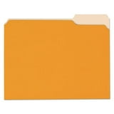 Deluxe Colored Top Tab File Folders, 1/3-Cut Tabs, Letter Size, Orange ...