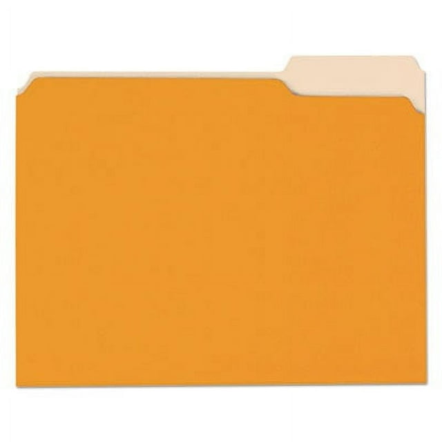 Deluxe Colored Top Tab File Folders, 1/3-Cut Tabs, Letter Size, Orange ...
