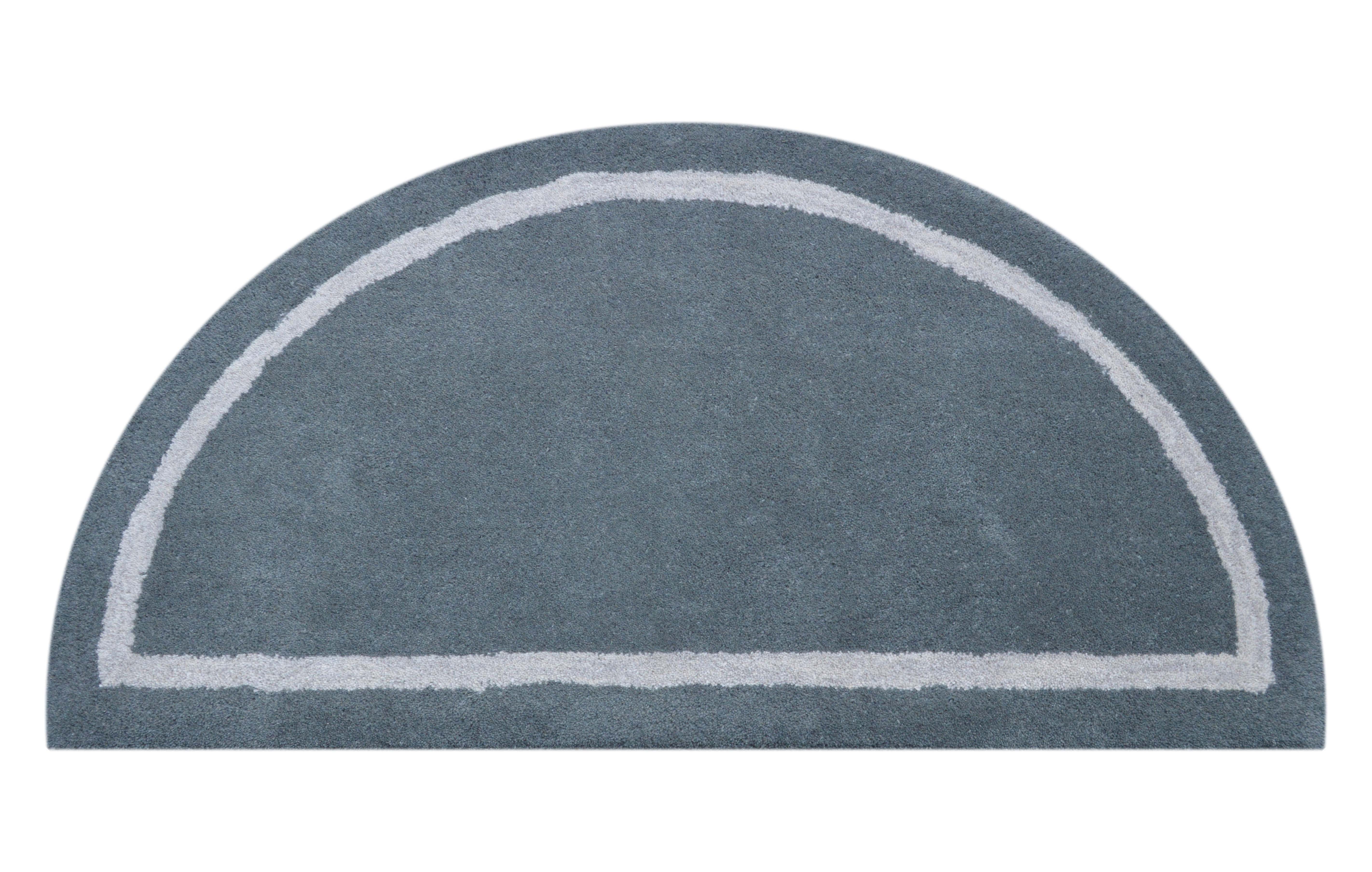 Deluxe Comfort Henley Wool Semicircle Foyer Rug, 44" Diameter ? High ...