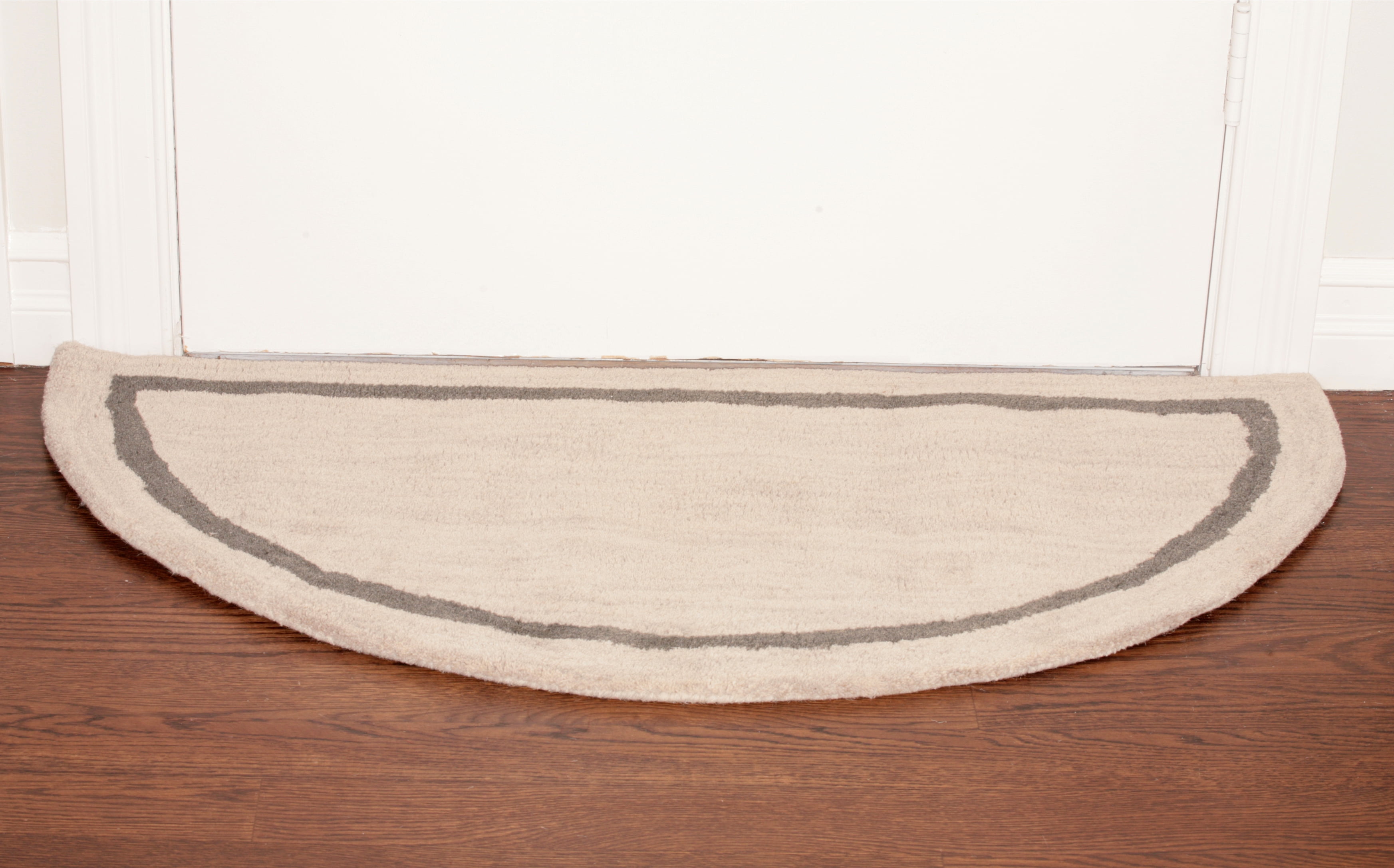 Deluxe Comfort Henley Wool Semicircle Foyer Rug, 44" Diameter – High ...