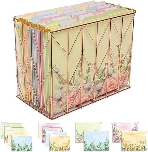 Deluxe Designer Hanging File Folder Kit, Includes Metal Hanging Basket ...