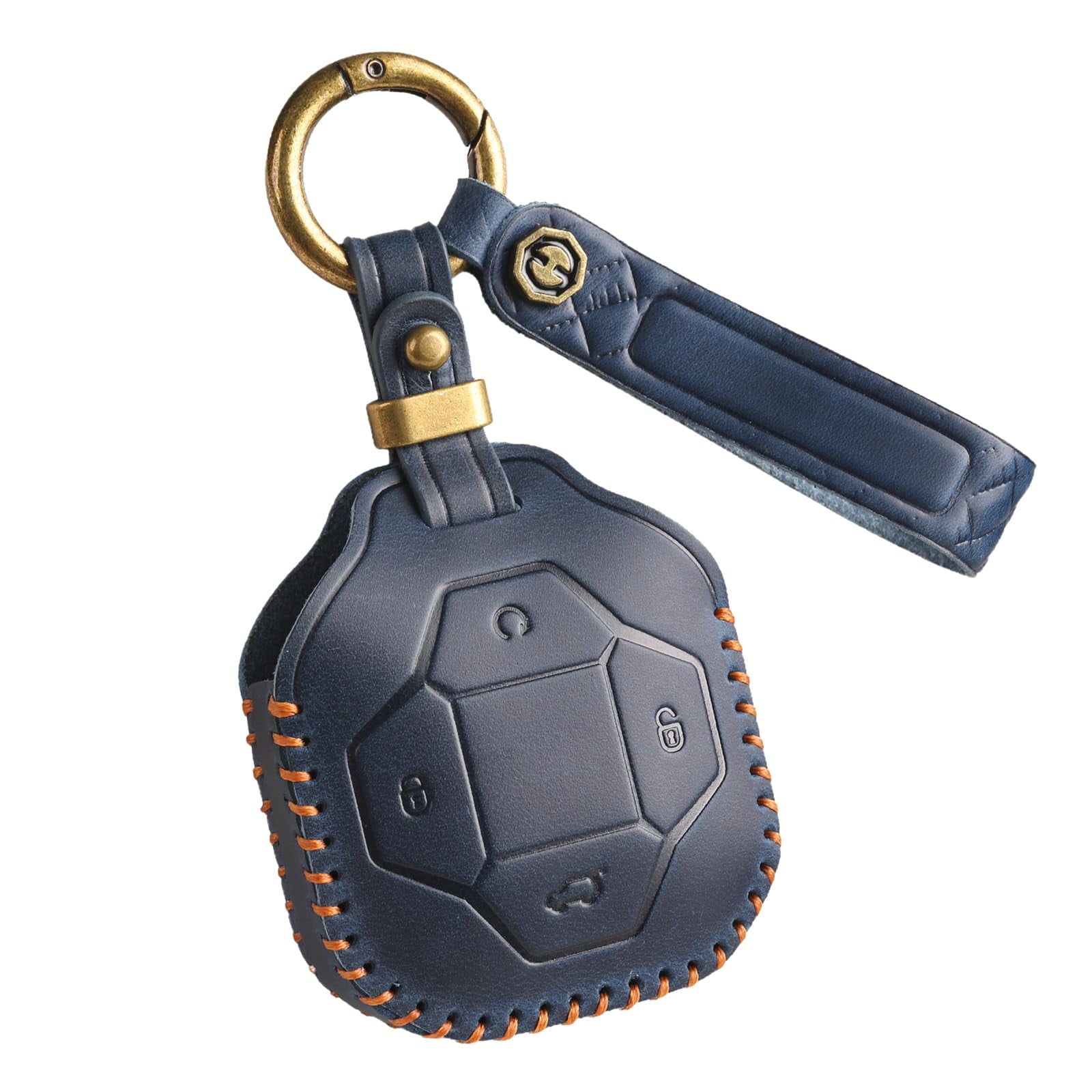 Deluxe Detachable Keychain and Genuine Leather Protective Case Cover ...