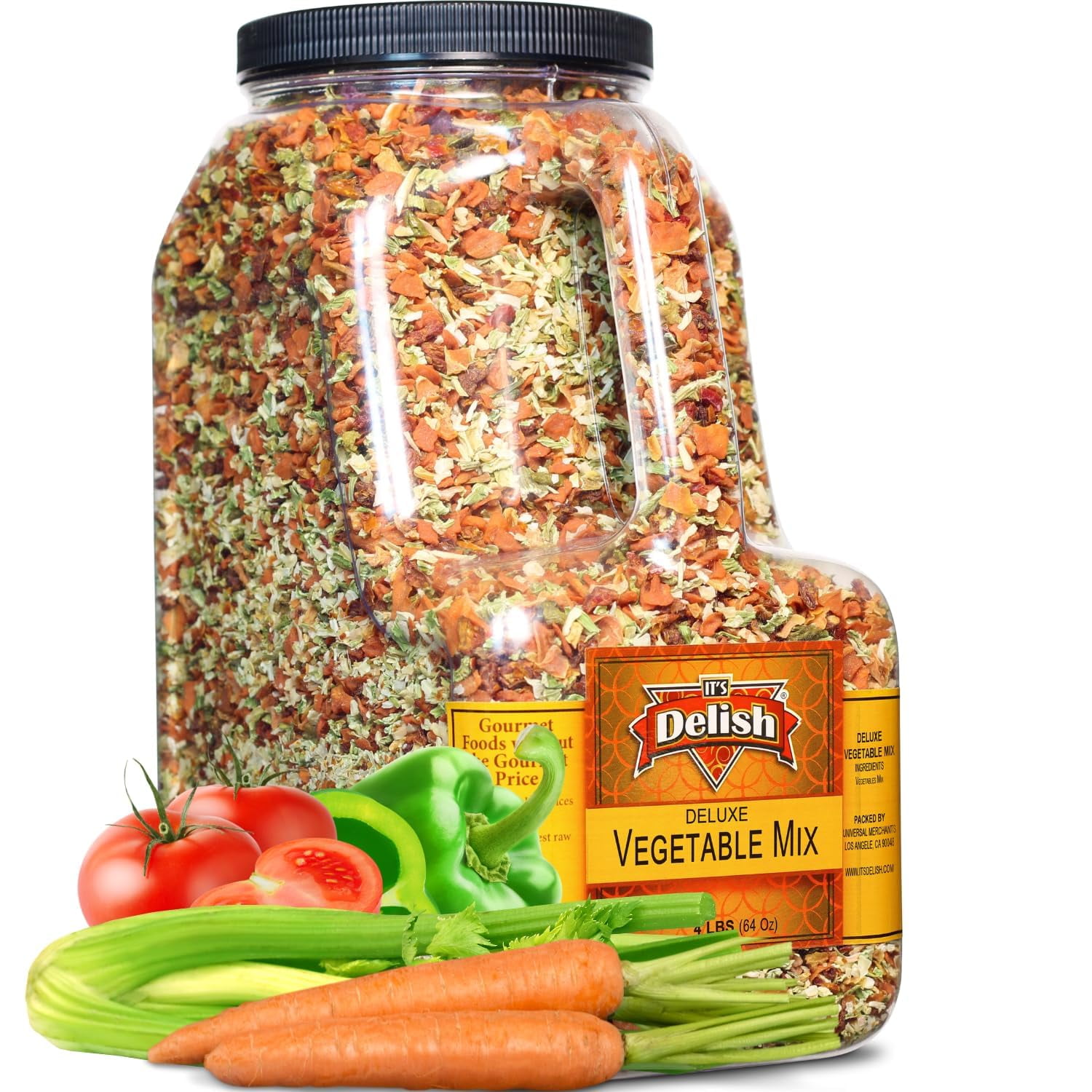 Deluxe Dried Vegetable Soup Mix by Its Delish, 4 LB Restaurant Gallon ...