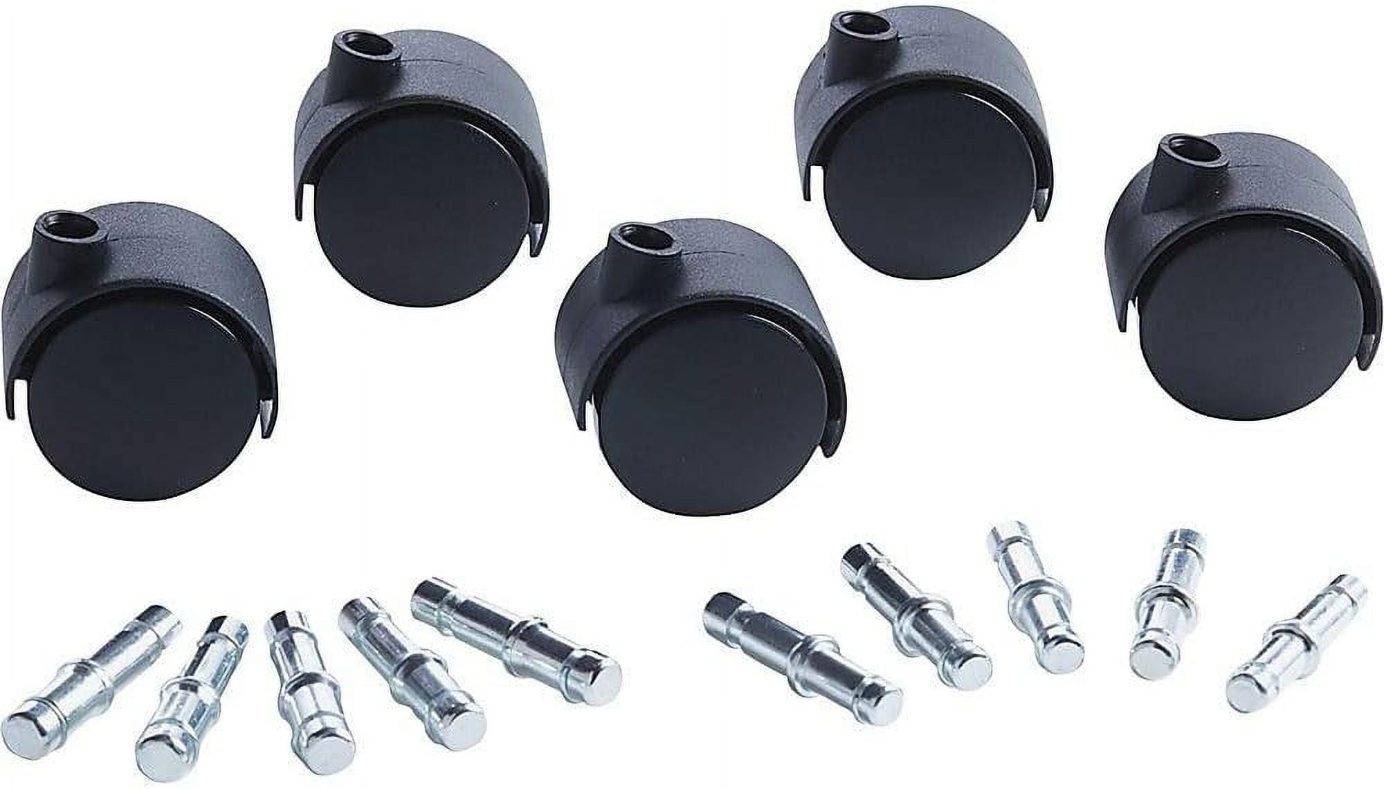 Deluxe Duet Hooded Carpet Casters, 7/16" Dia. x 7/8" Long and 3/8" Dia ...