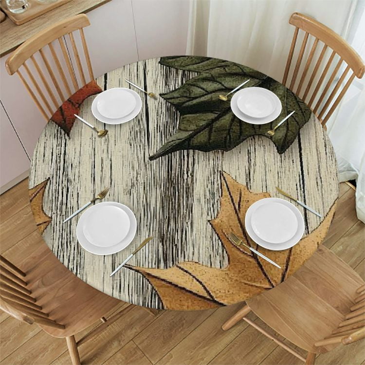 Deluxe Elastic Edged Flannel Backed Vinyl Fitted Table Cover - All-Over ...