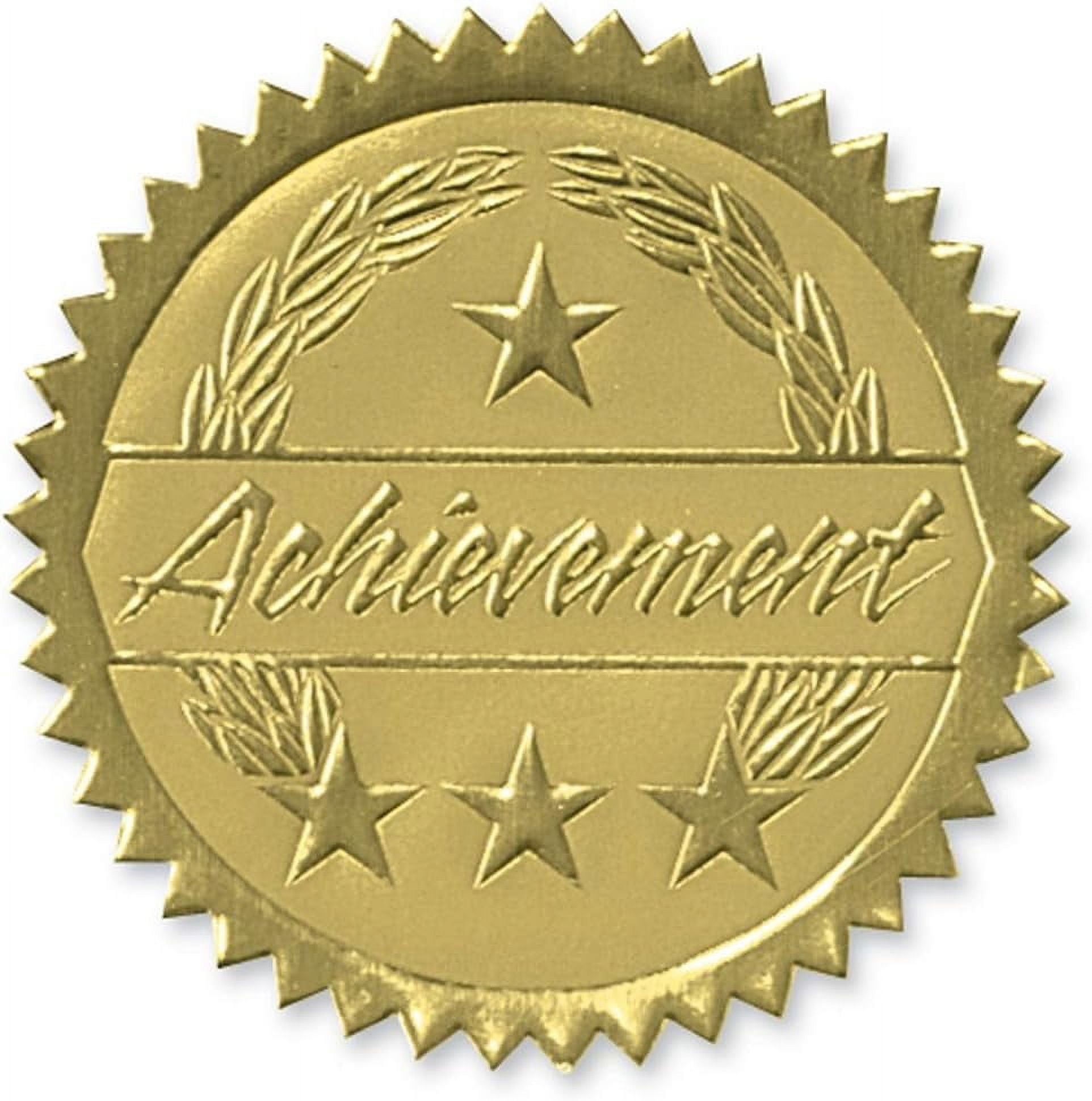 Deluxe Embossed Achievement Two-Tone Gold Certificate Seals, 2 Inch ...