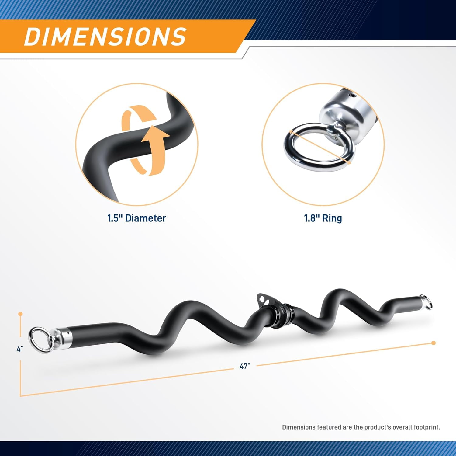 Deluxe Exercise Curl Bar for Lats and Curls with Swivel Points ...