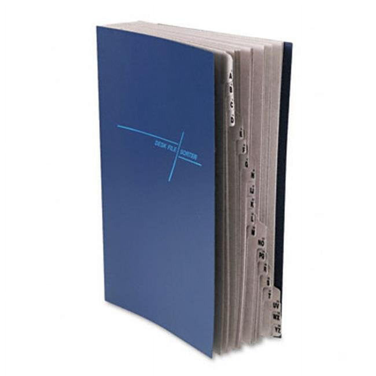 Deluxe Expandable Desk File 1-20/A-Z Index Legal Size Pressboard Navy ...
