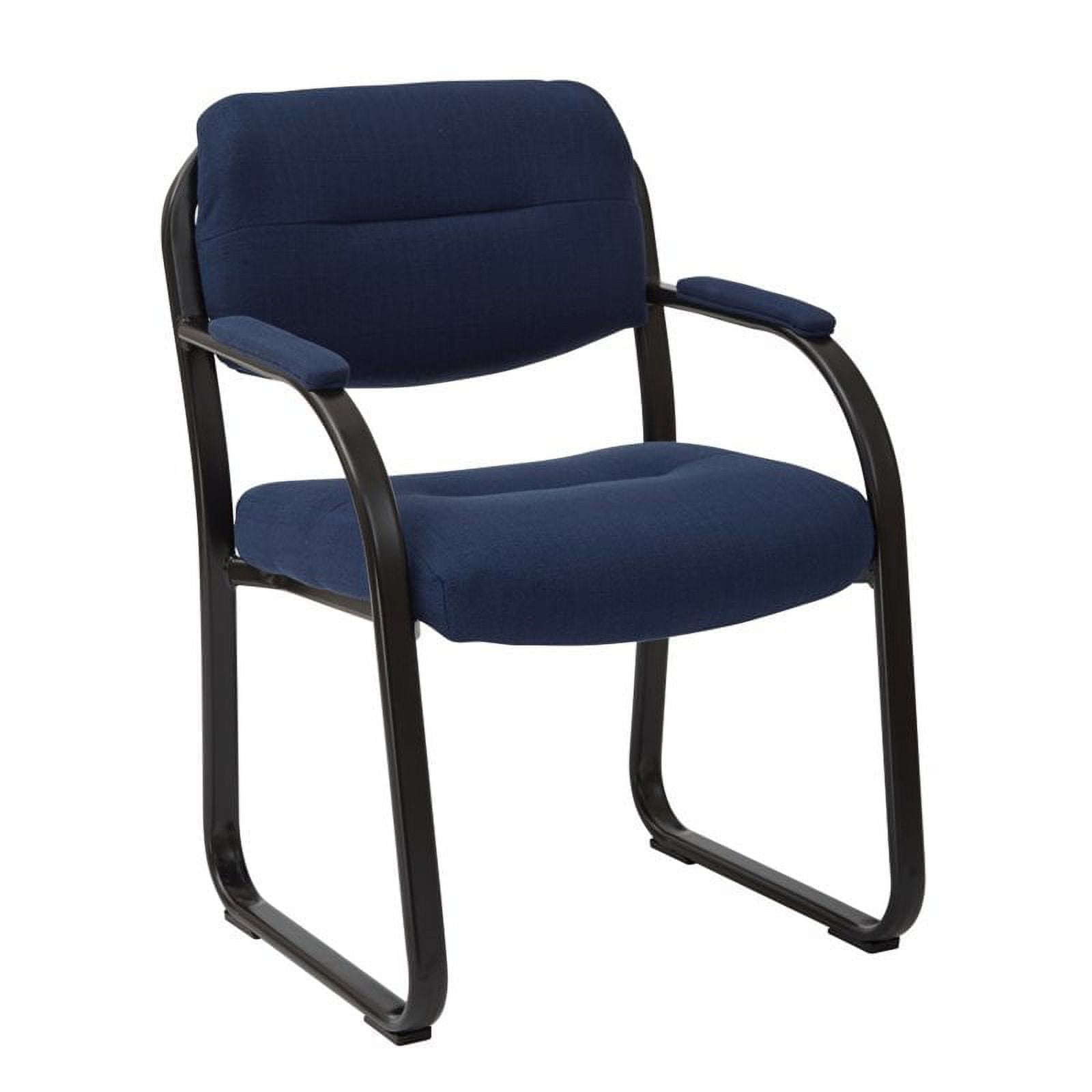 Deluxe Fabric Visitors Chair with Sled Base, Padded Arms and Heavy Duty ...