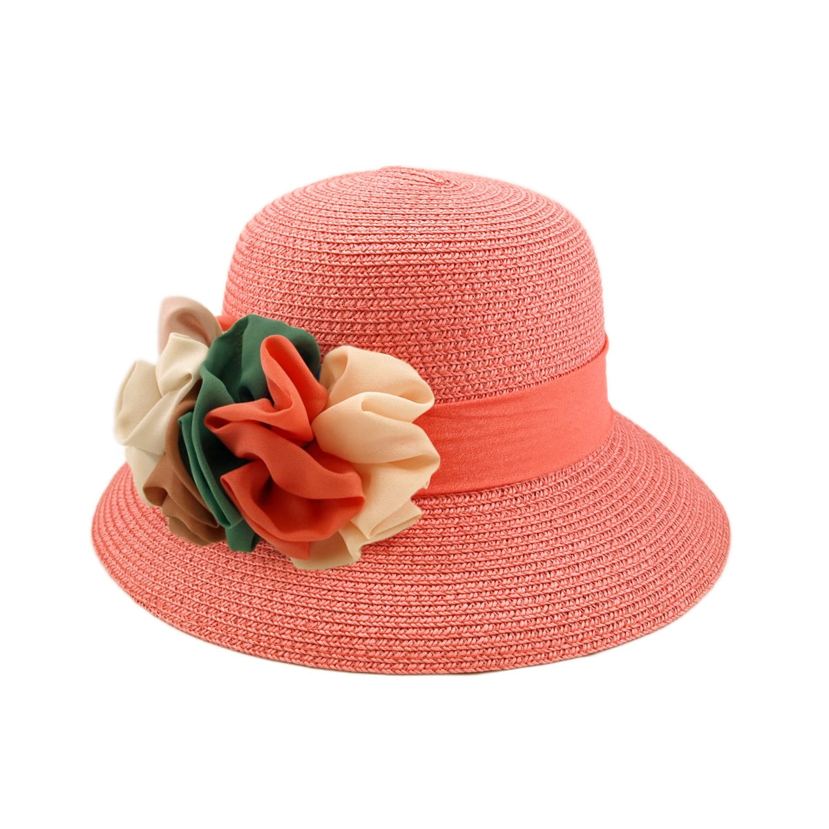 Deluxe Flower Straw Sun Hat - Walmart.com