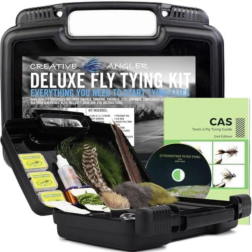 Deluxe Fly Tying Kit - Complete Tools Kit, Ideal for Beginners and Pros ...
