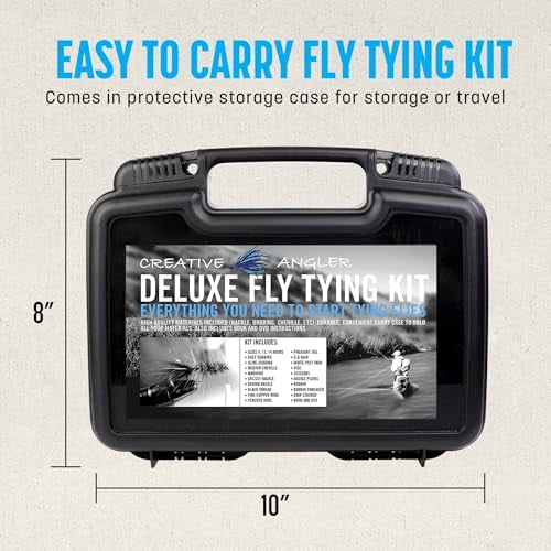 Deluxe Fly Tying Kit for Fly Fishing - Complete Fly Tying Tools Kit ...