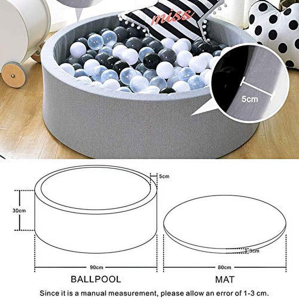 Deluxe Foam Ball Pit Kiddie Balls Pool Toddler Playpen Soft Round Ball ...